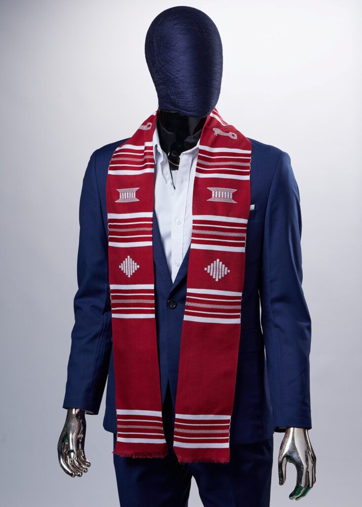 Customizable Maroon and White Stole (Zipper design) – Elanafrique